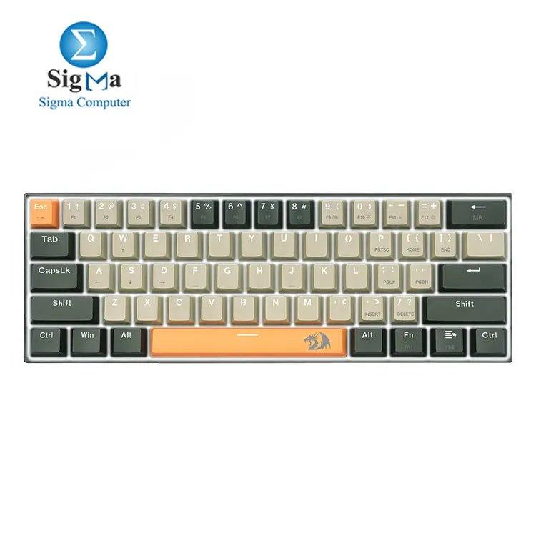 Redragon Lakshmi K606-OG GY BK Red Switch Wired Mechanical Gaming ...