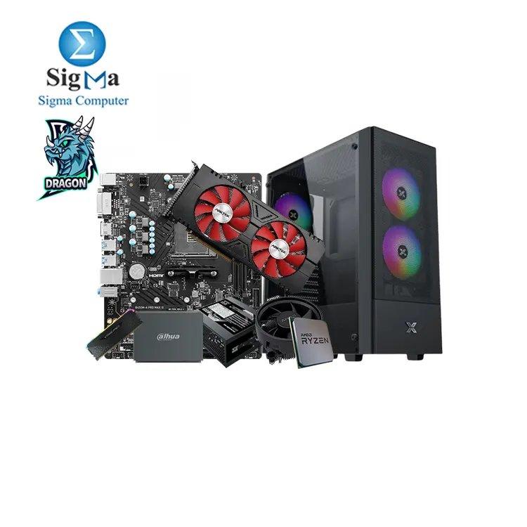 Dragon R3 4100 RX580 -208-CPU-AMD-RYZEN 3-4100 tray with fan-ASUS PRIME ...