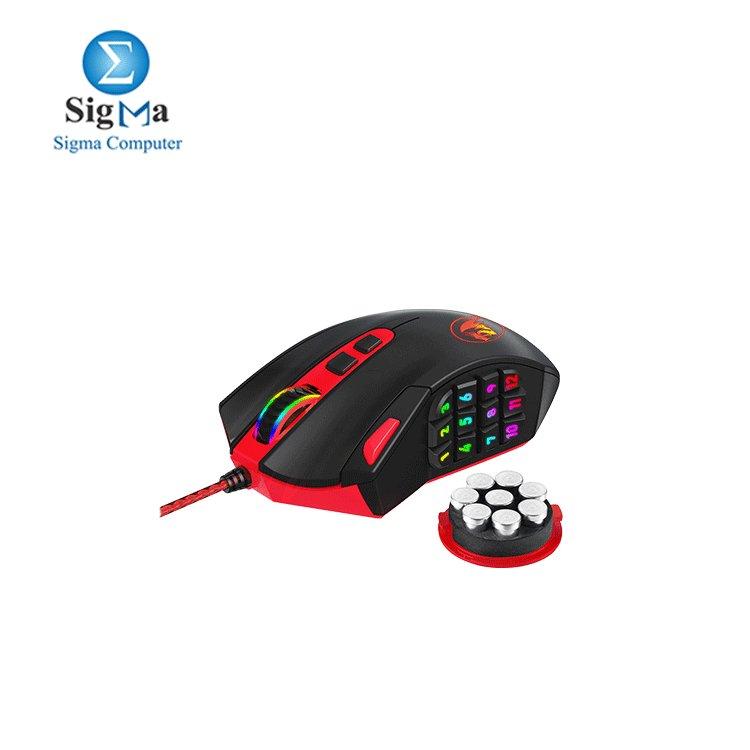 Redragon M901 Perdition Wired MMO RGB Gaming Mouse – 24000 DPI, 18 ...