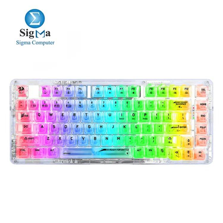 REDRAGON K649 PRO 78% Wireless Gasket RGB Gaming Mechanical Keyboard, 3 ...