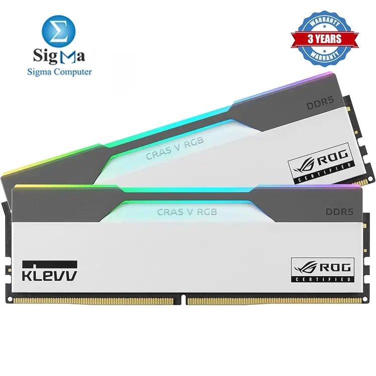 KLEVV CRAS V RGB ROG Certified DDR5 32GB (2x16GB) 7200MHz CL34 A-DIE 1 ...