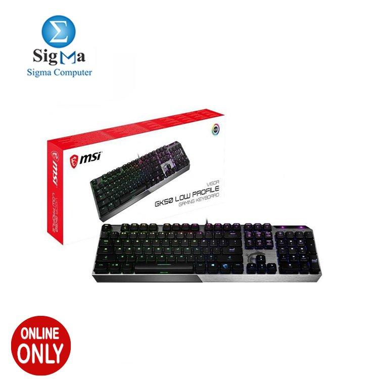 MSI VIGOR GK50 LOW PROFILE AR - MSI | 1250 EGP (10% OFF) | Sigma Computer