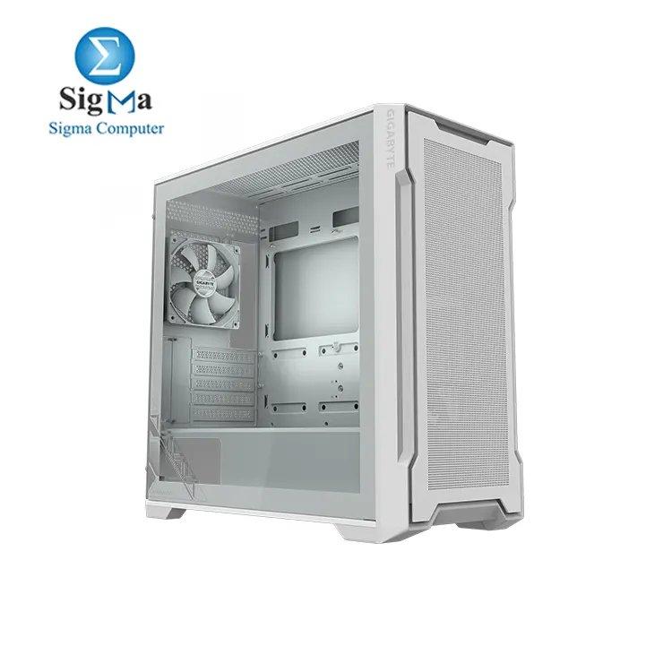 GIGABYTE C102 GLASS ICE Mid-tower case with tempered glass, supports ...