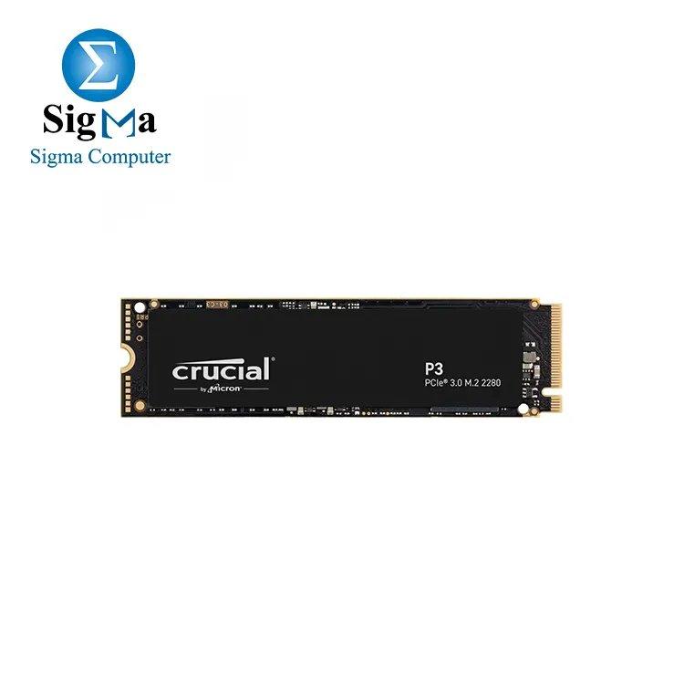 Crucial P3 500GB NVMe PCIe Gen 3 x4 M.2 SSD, 3,500 MB/s read, 1,900 MB ...