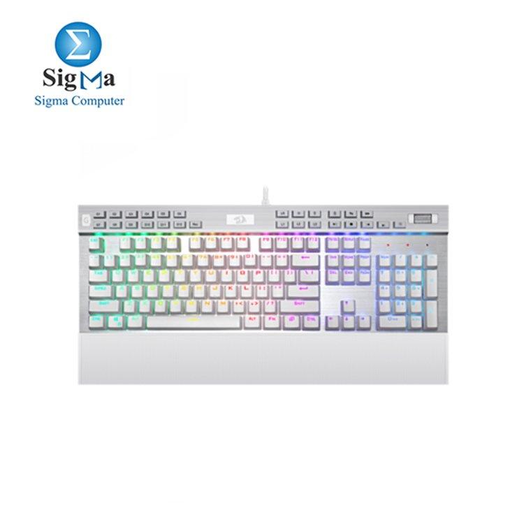 Redragon K550W RGB Yama 131 Key RGB LED Illuminated Backlit White ...