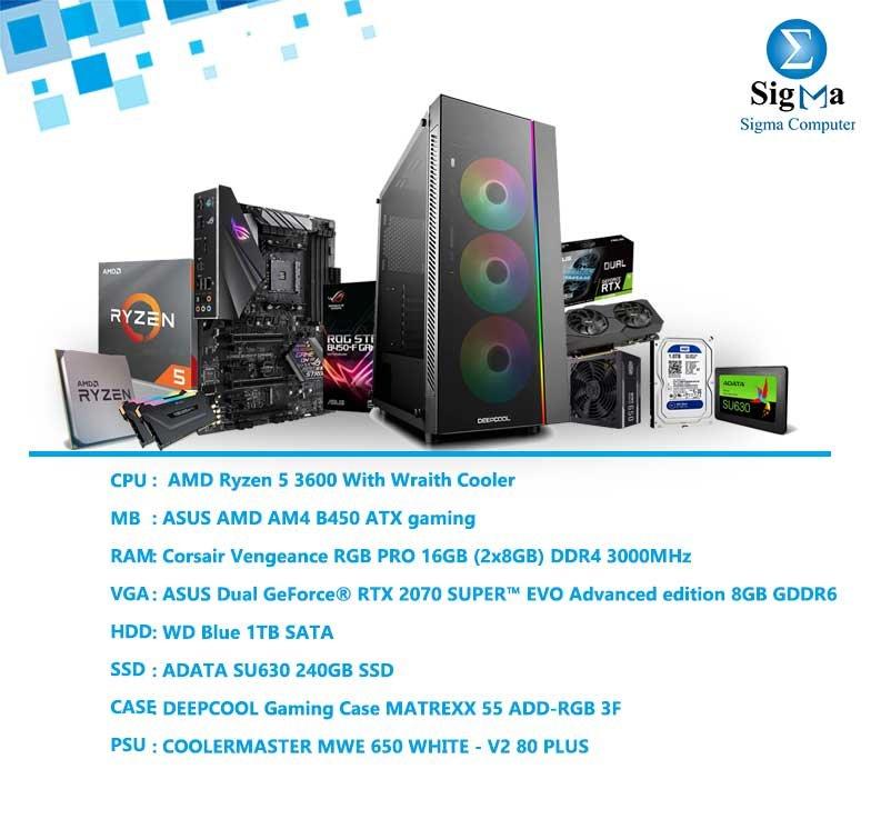 Bundle ( AMD Ryzen 5 3600 - AM4 B450 ATX gaming - RTX 2070 SUPER™ EVO ...
