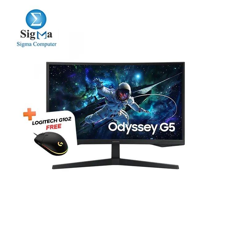 Samsung Odyssey G5 G55C 27 QHD 165Hz with Logitech G102 RGB Mouse FREE ...